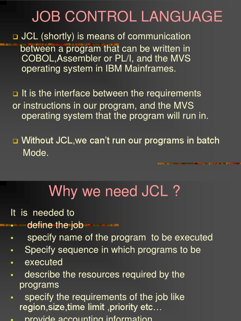 JCL | PDF | Areas Of Computer Science | System Software