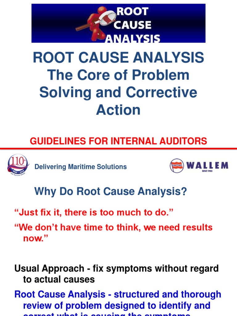 ROOT CAUSE ANALYSIS For Shipping Internal Auditors | PDF | Causality | Analysis