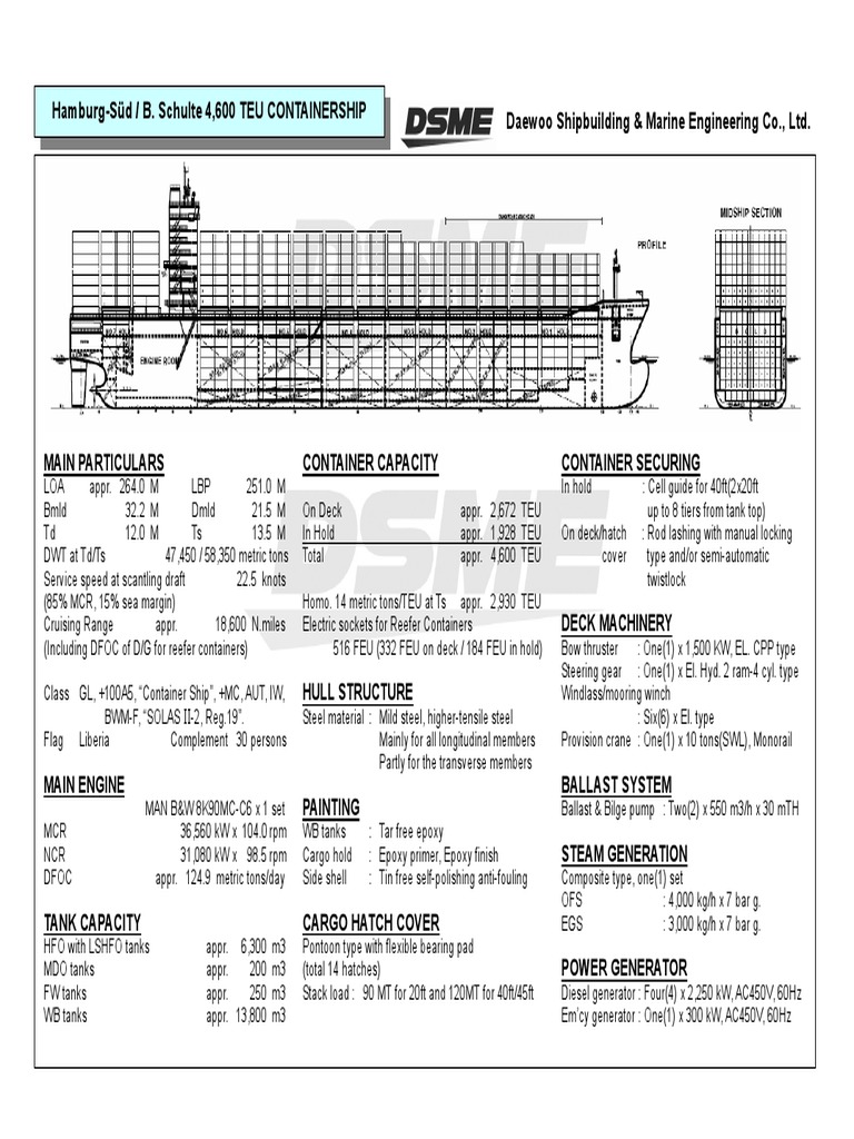 Container Ship Plan | PDF | Technology & Engineering