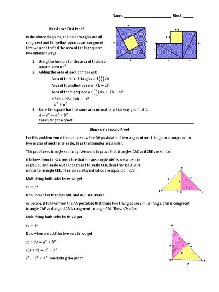 Formal Proofs of The Pythagorean Theorem | Download Free PDF | Area ...