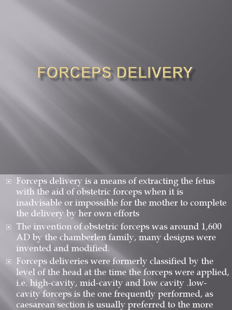 Forceps Delivery | PDF | Childbirth | Motherhood