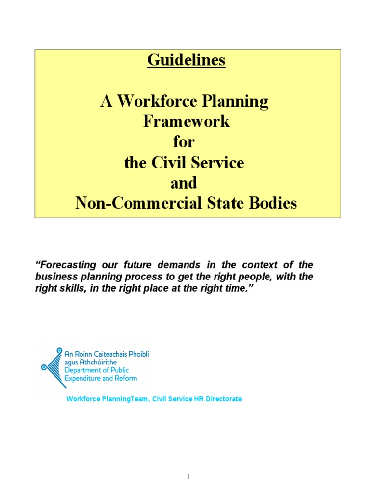 A Workforce Planning Framework For The Civil Service and Non Commercial ...