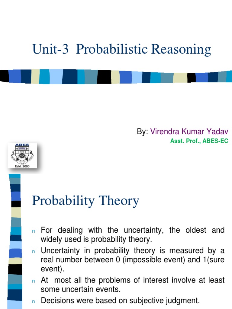 Unit-3 Probabilistic Reasoning | PDF | Probability | Utility
