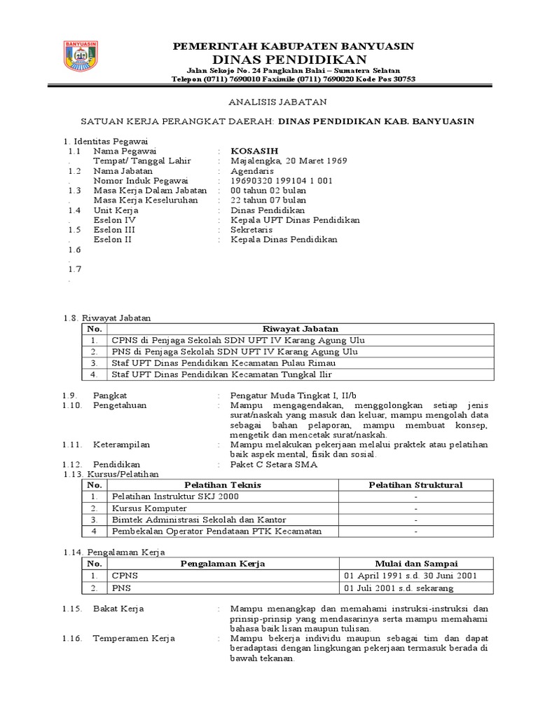 Analisis Jabatan | PDF