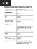 Lab Normals Chart For Nurses | PDF