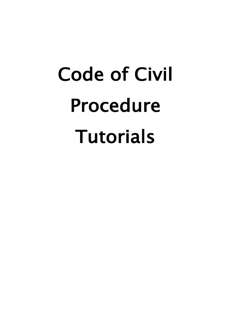 CPC Tuts Solved Tutorials | PDF | Injunction | Lawsuit