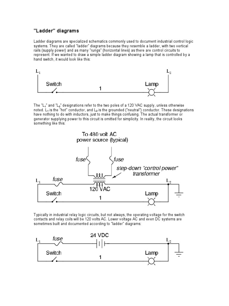 "Ladder" Diagrams | PDF | Relay | Switch