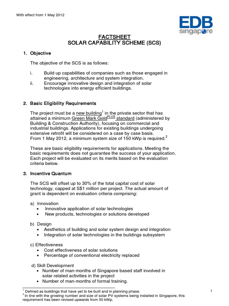 Solar Capability Scheme Factsheet | Download Free PDF | Solar Energy ...