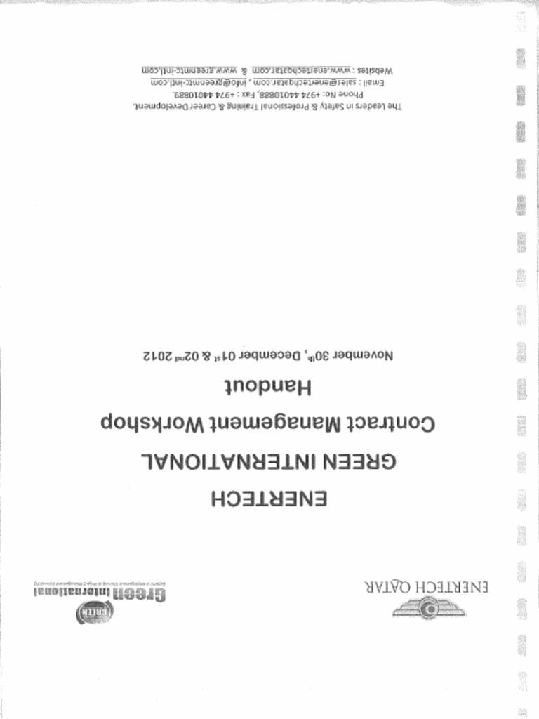 Contract Management Manual | PDF