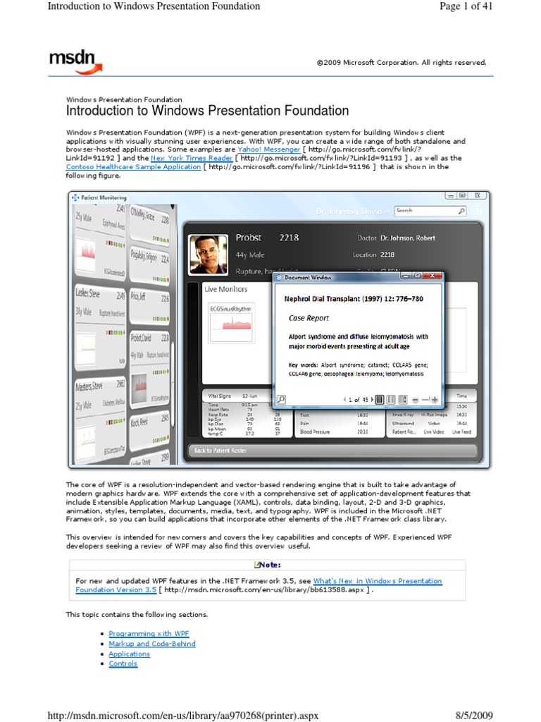 Introduction To Windows Presentation Foundation | Download Free PDF | Extensible Application ...
