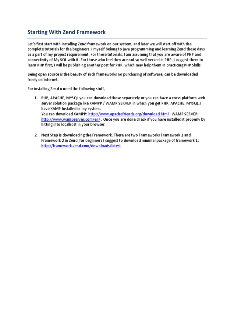 Installing Zend Framework | PDF | Computers