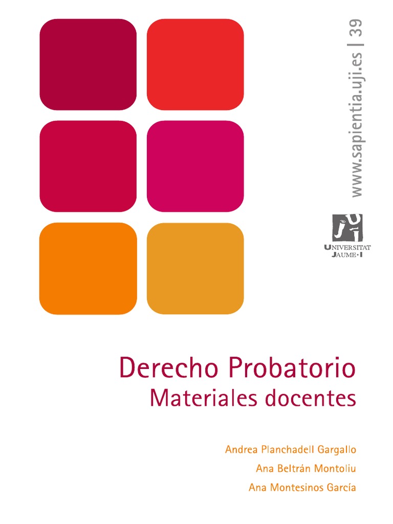 Derecho Probatorio - Material Docente | PDF | Evidencia (ley) | Testigo ...