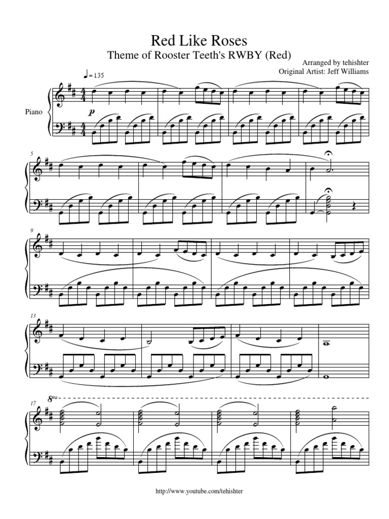 RWBY - Red Like Roses | PDF