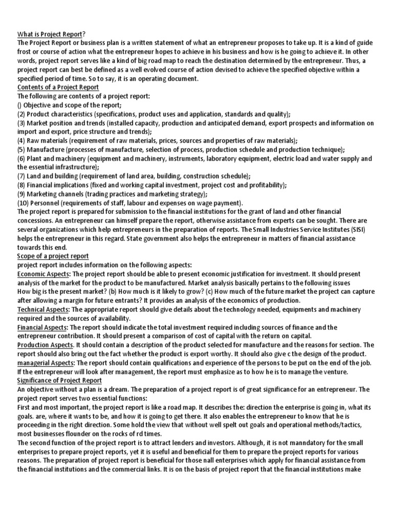 Formulation of Project Report | PDF | Economies | Business