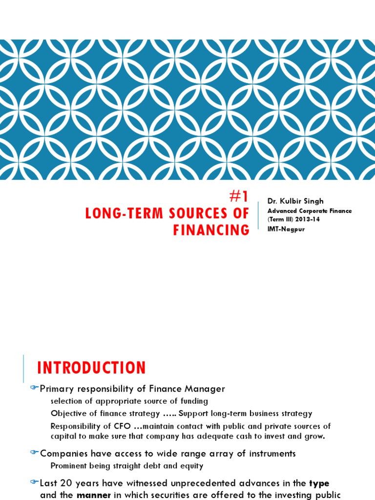 #1 Long Term Sources of Funding | PDF | Preferred Stock | Securities ...