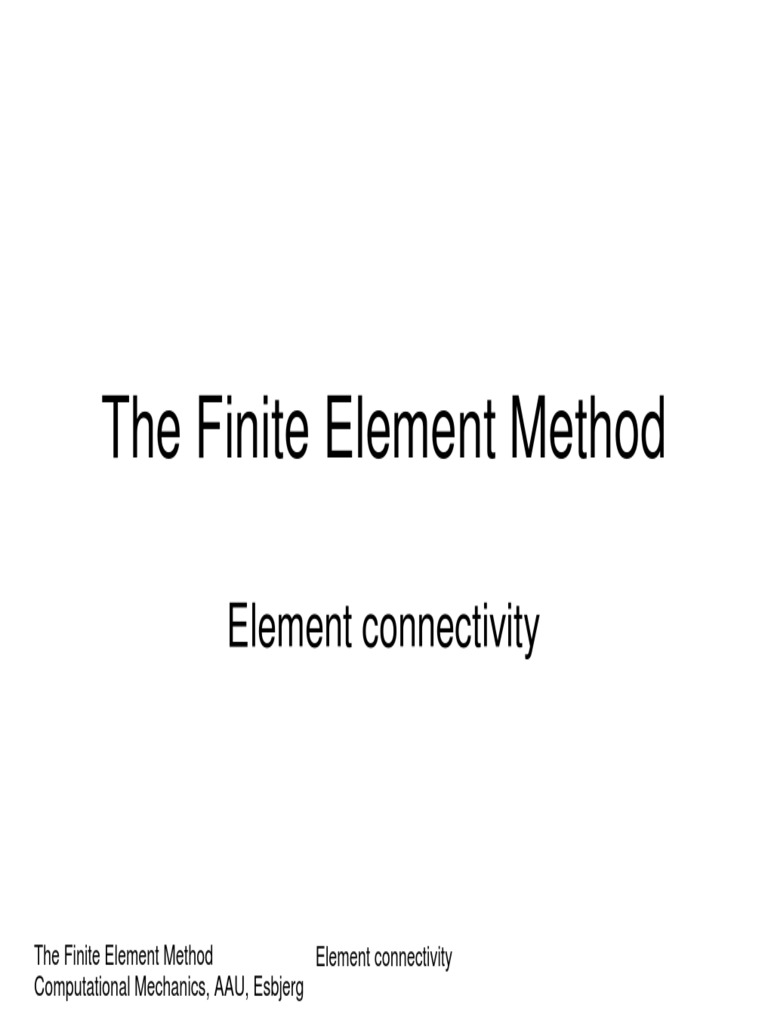 Fem Element Connectivity | PDF | Finite Element Method | Line (Geometry)