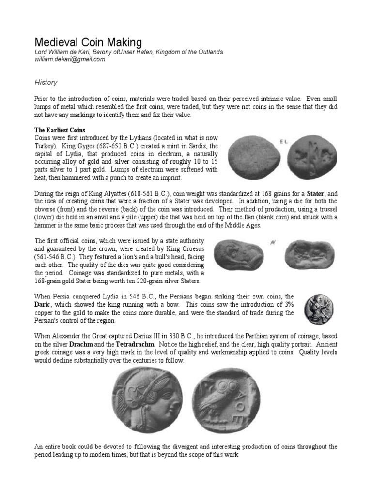 Medieval Coin Making | PDF | Pound Sterling | Penny