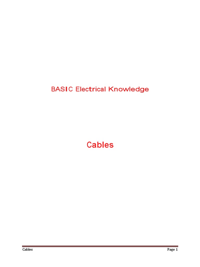 Basic Math For Cable Termination | PDF | Cable | Insulator (Electricity)