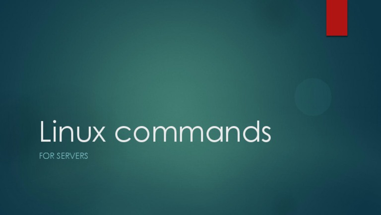 Essential Linux Commands for Servers | PDF | Computers
