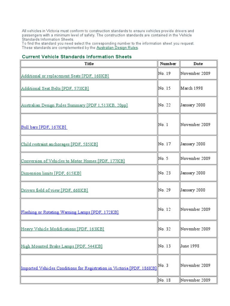 Vehicles Australian Design Rules | PDF | Portable Document Format ...