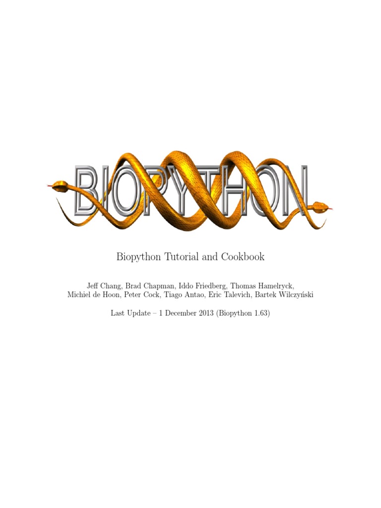 Bio Python Tutorial Pdf Protein Data Bank Blast 