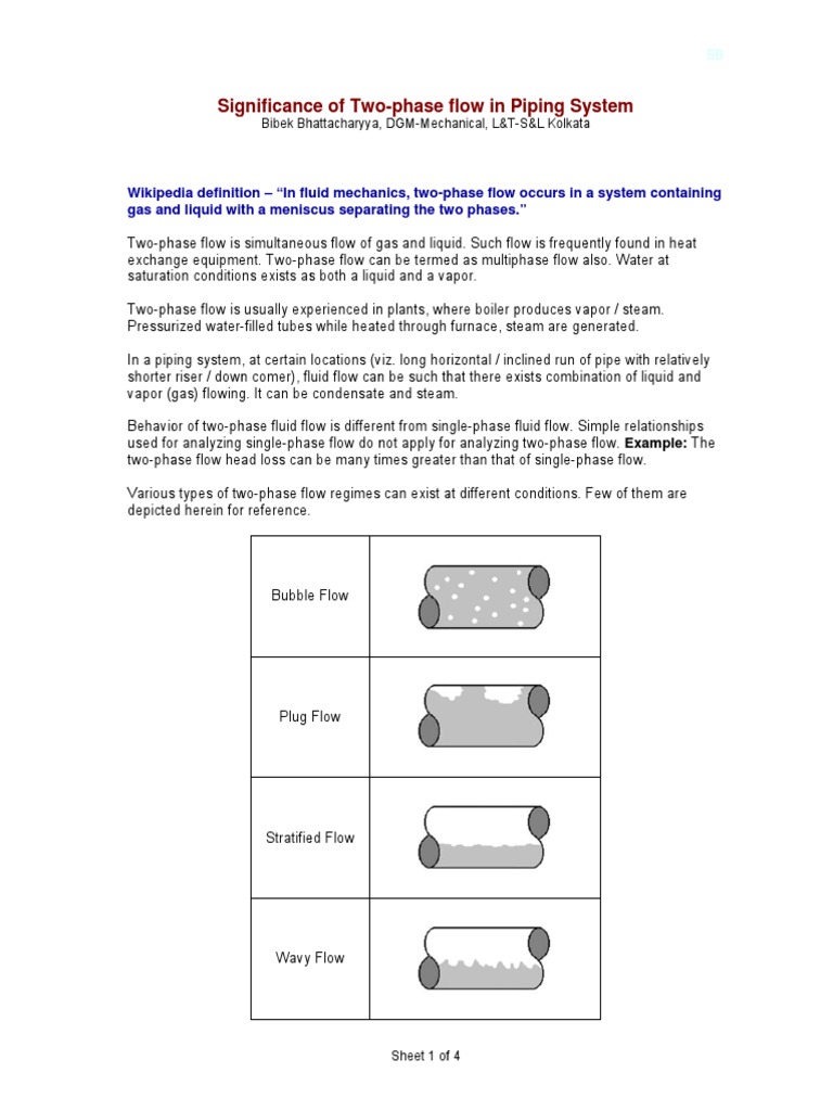 Significance of Two-phase flow in Piping Systems | PDF | Fluid Dynamics ...