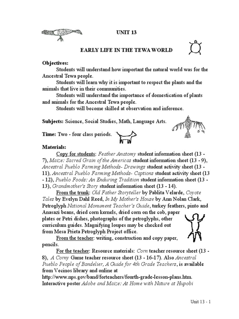 Tewa People's Early Life and Agriculture | PDF | Maize | Ancestral ...