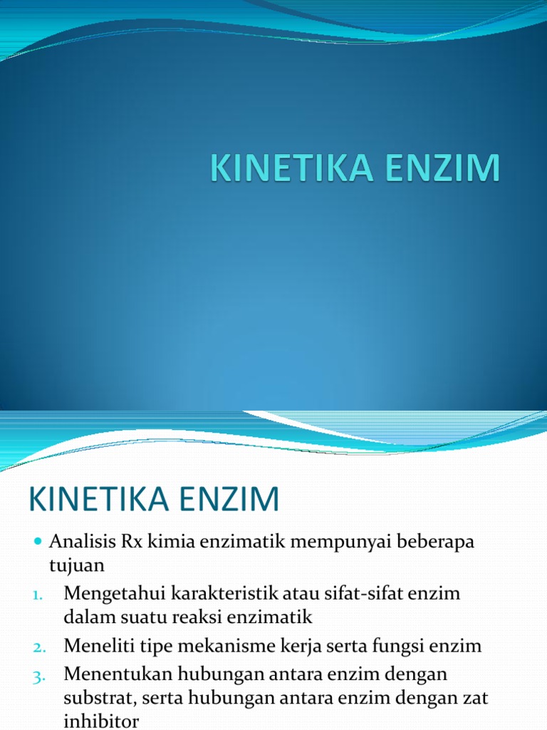 Kinetika Enzim | PDF