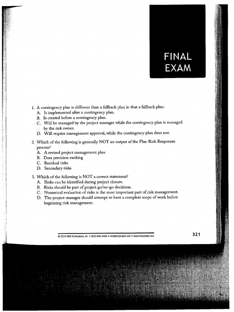 Rita RMP Final Exam | PDF