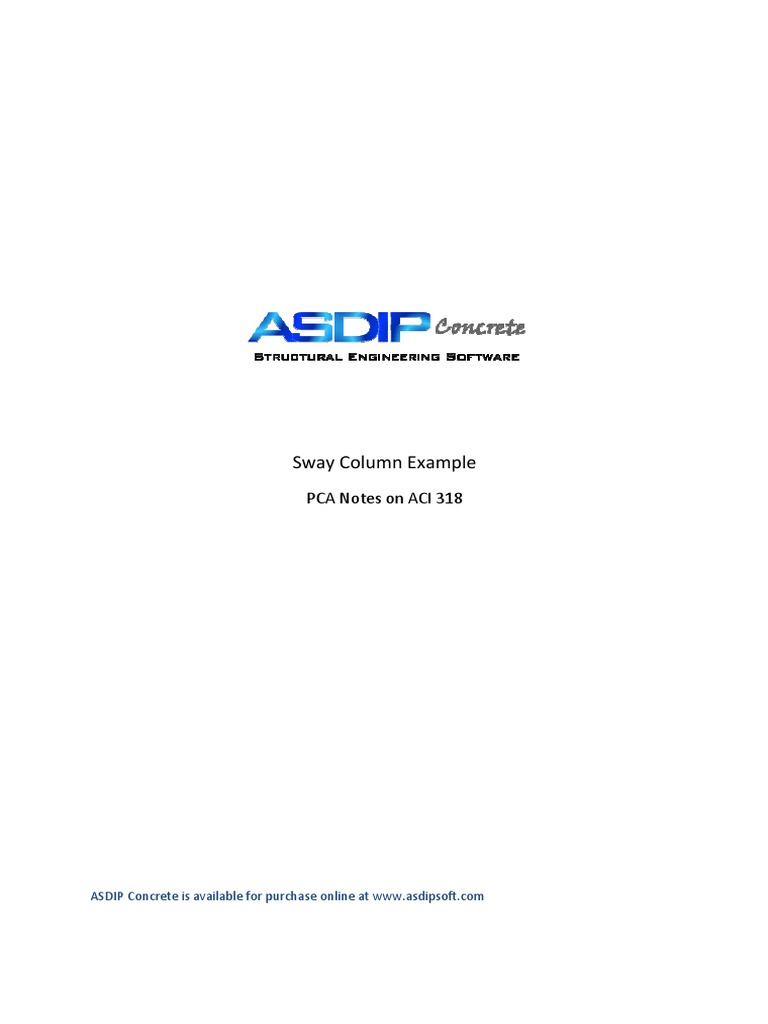 Sway Concrete Column Example | PDF | Engineering | Applied And ...