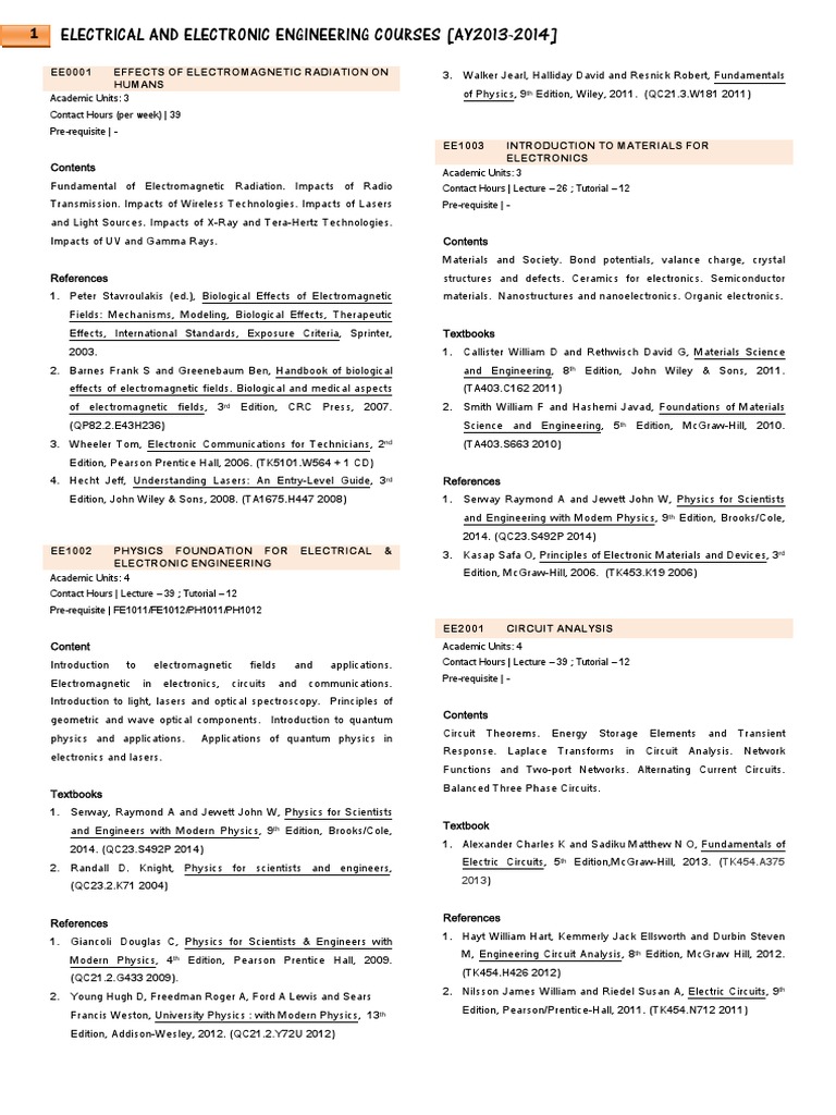 EEE Courses | Electronic Circuits | Signal (Electrical Engineering)
