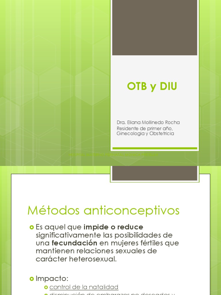 OTB y DIU | PDF | Ginecología | Reproducción humana