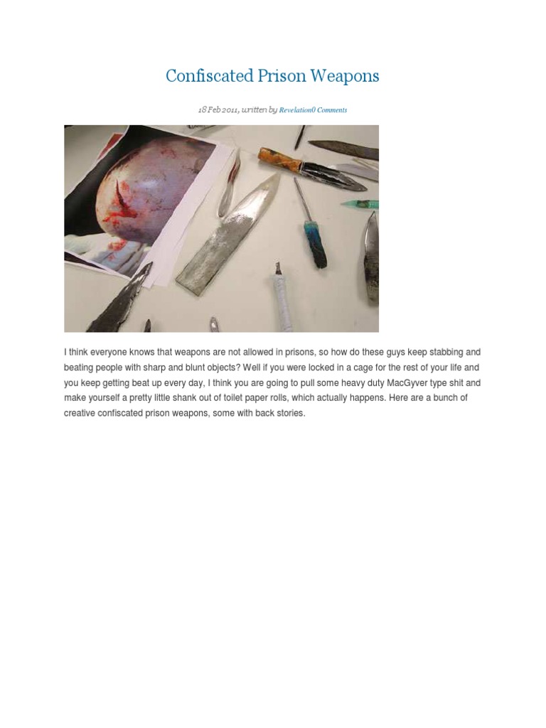 Confiscated Prison Weapons | Spoon | Prison