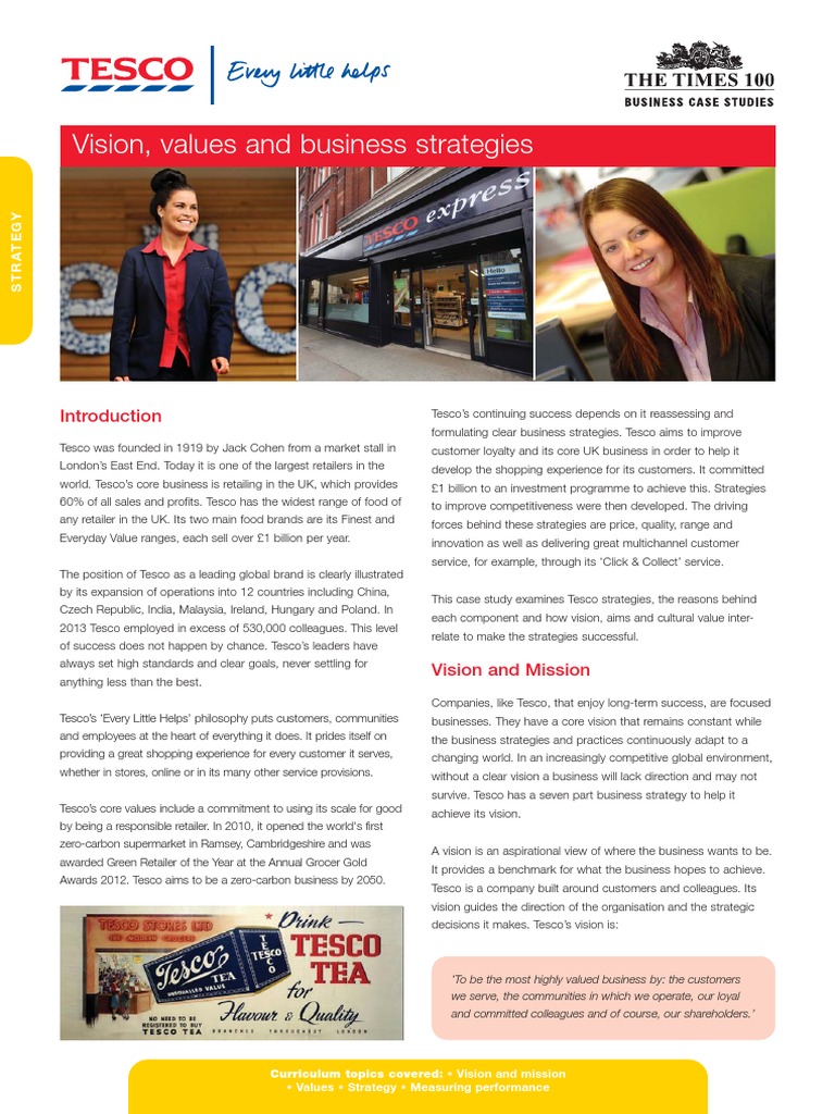 Tesco | PDF | Tesco | Strategic Management