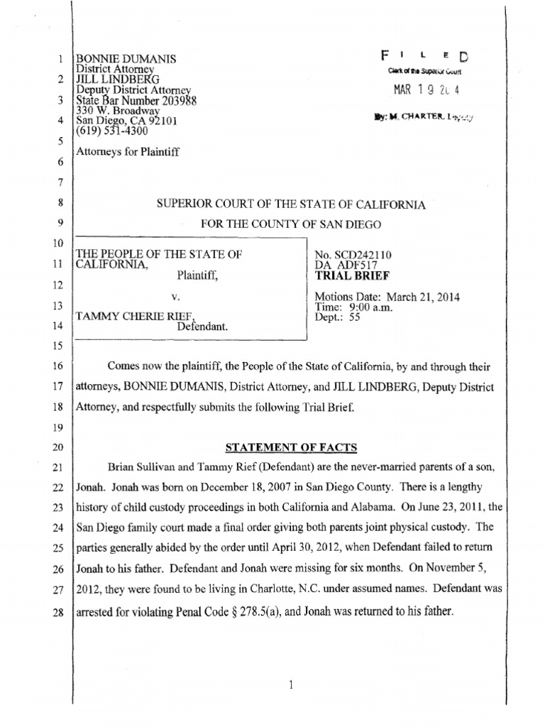 3-19 Trial Brief by DA | Download Free PDF | Burden Of Proof (Law ...