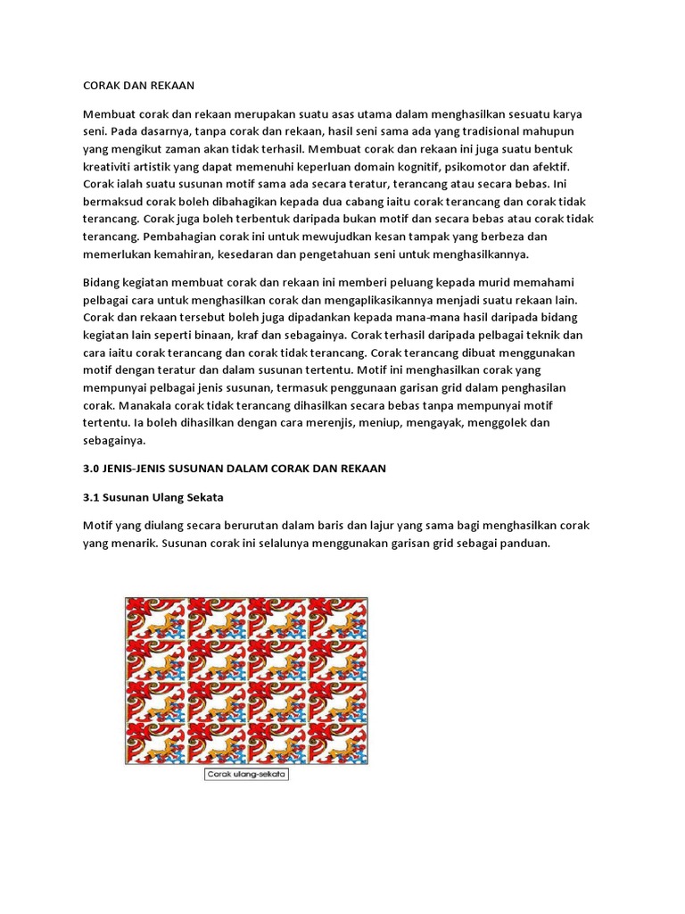 Corak Dan Rekaan | PDF