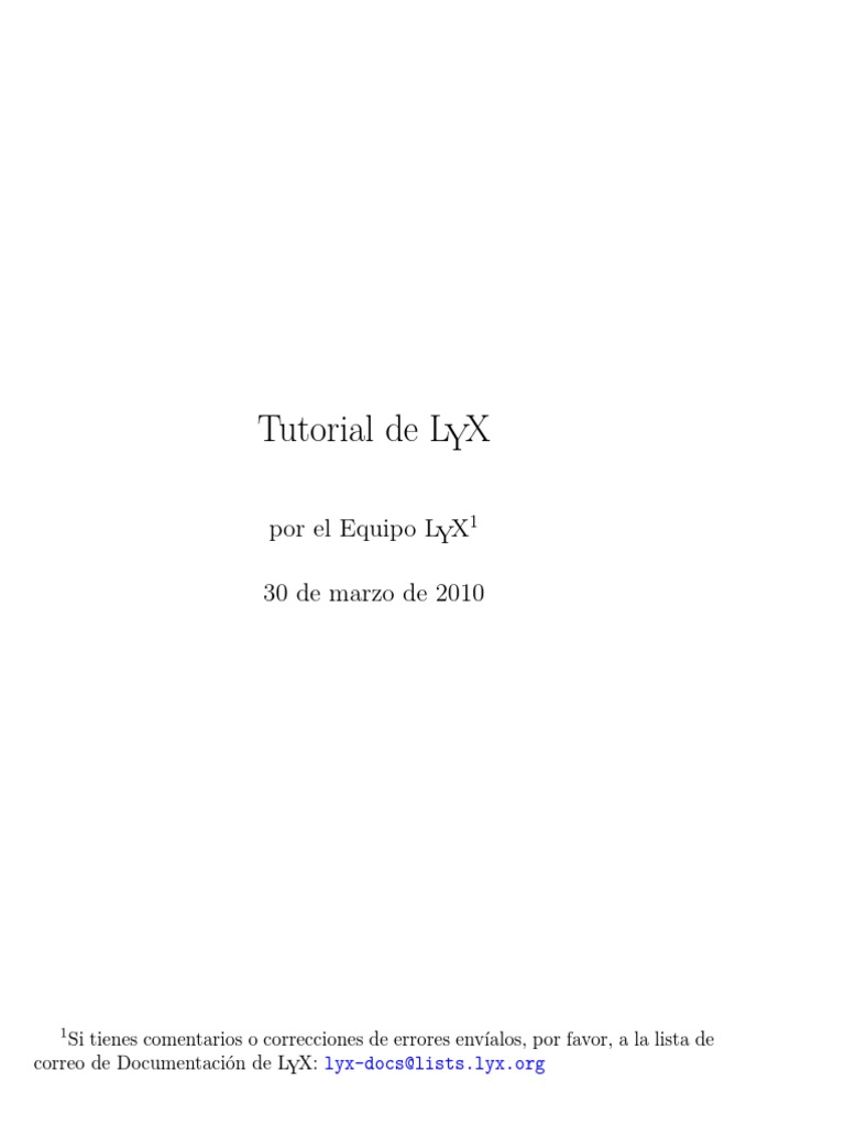 Tutorial LyX | PDF | Te X | Ventana (informática)