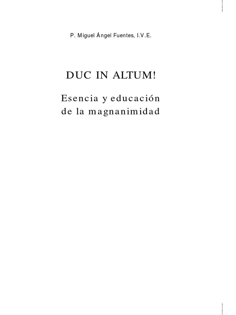 Magnanimidad: Educación y Virtud | PDF | Religión y espiritualidad