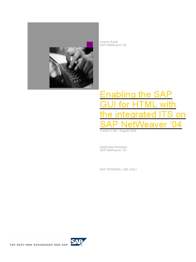 Enabling Sapgui For HTML With Integrated Its Netweaver 04 | PDF