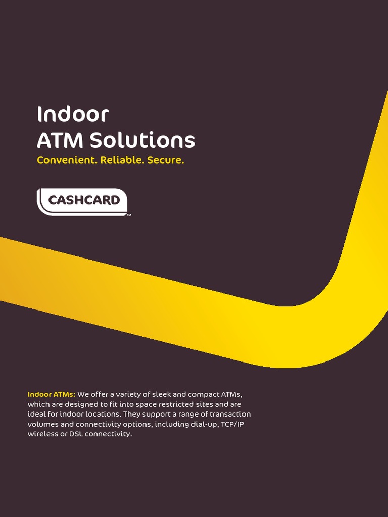 Indoor ATM Product Sheet | Download Free PDF | Automated Teller Machine ...