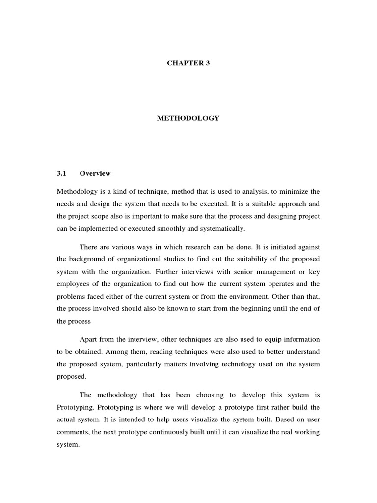 5 Chapter 3 | PDF | Prototype | System