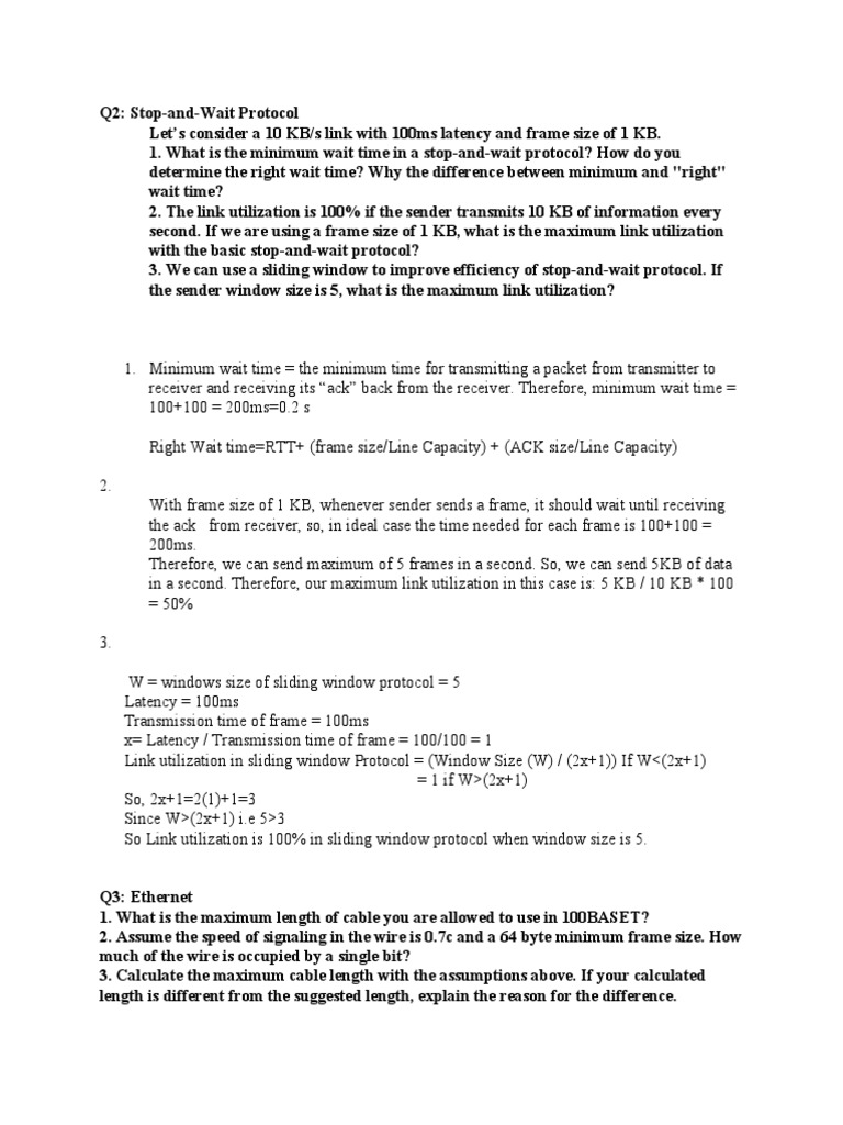 Notes HW1 Notes | PDF | Routing | Transmission Control Protocol