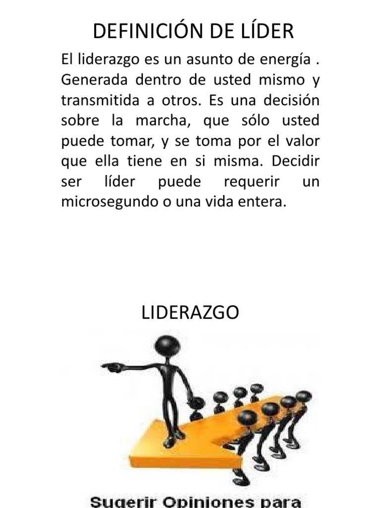Definición Lider 1 | Innovación | Liderazgo