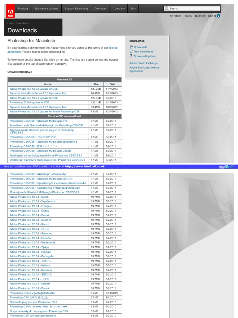 HTTP WWW Adobe Com Support Downloads Product JSP Product 39&platform ...