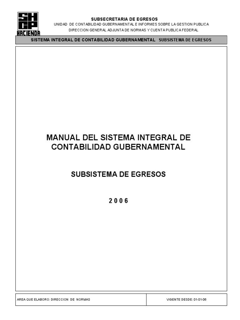 Manual Del Sistema Integral de Contabilidad | PDF | Contabilidad | Administración Pública