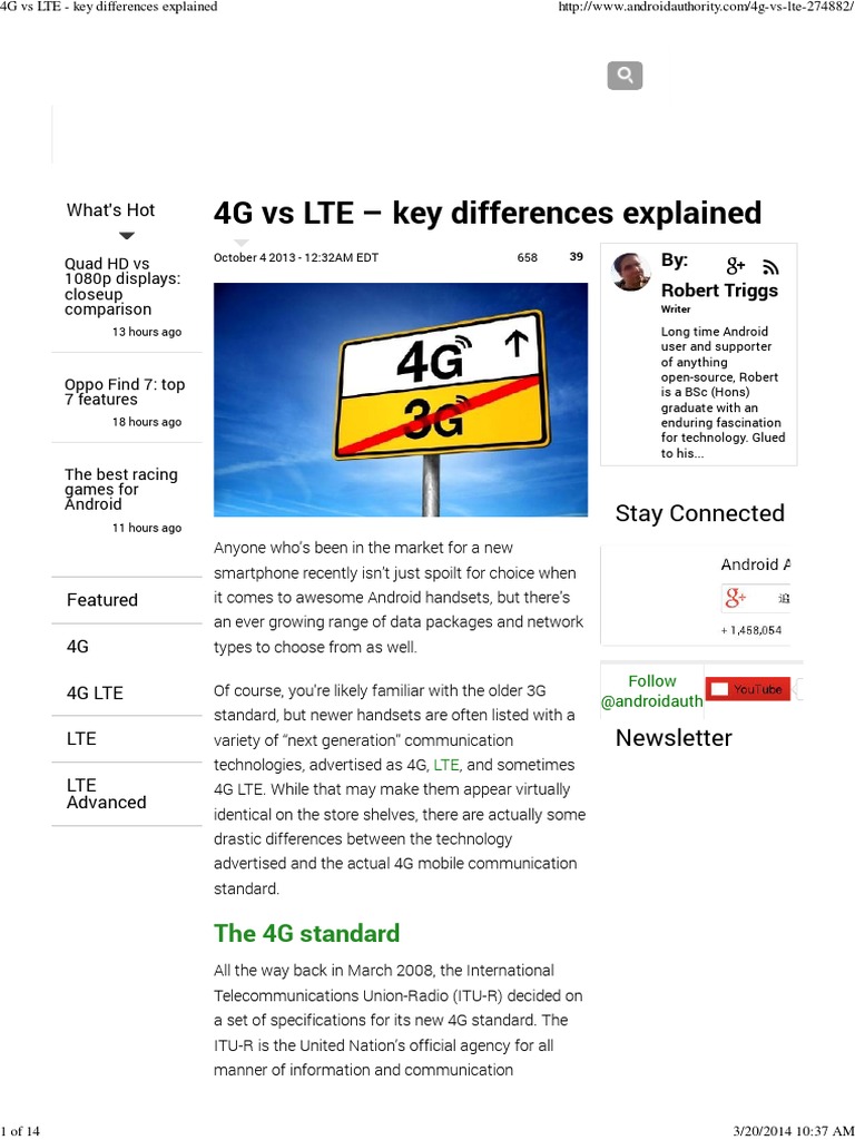 4G vs LTE - Key Differences Explained | 4 G | Lte Advanced