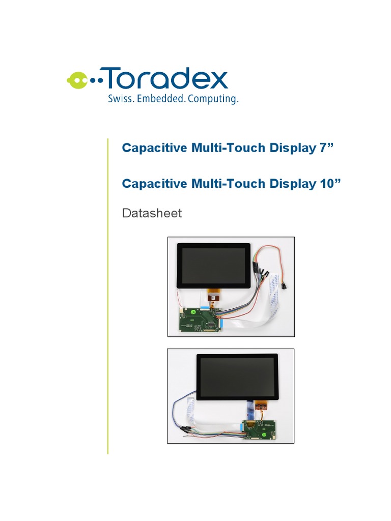 Capacitive Multi Touch Display Datasheet | PDF | Touchscreen ...
