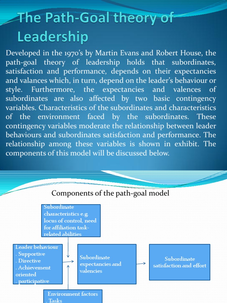 Path Goal Theory | PDF | Leadership | Motivation