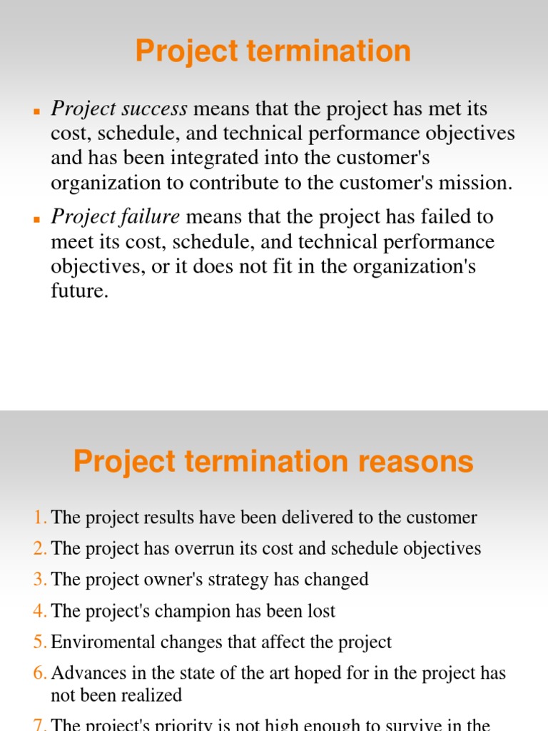 Project Termination | PDF | Strategic Management | Motivation