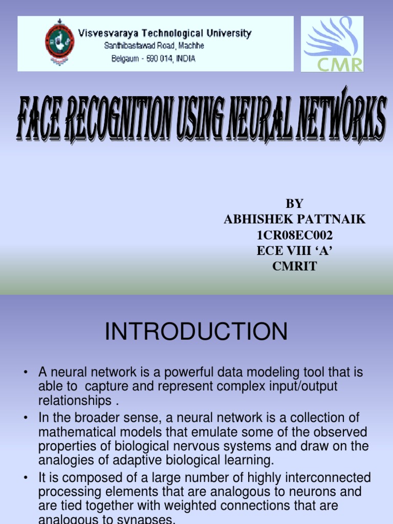 Face Recognition Using Neural Networks | PDF | Neuron | Artificial Neural Network